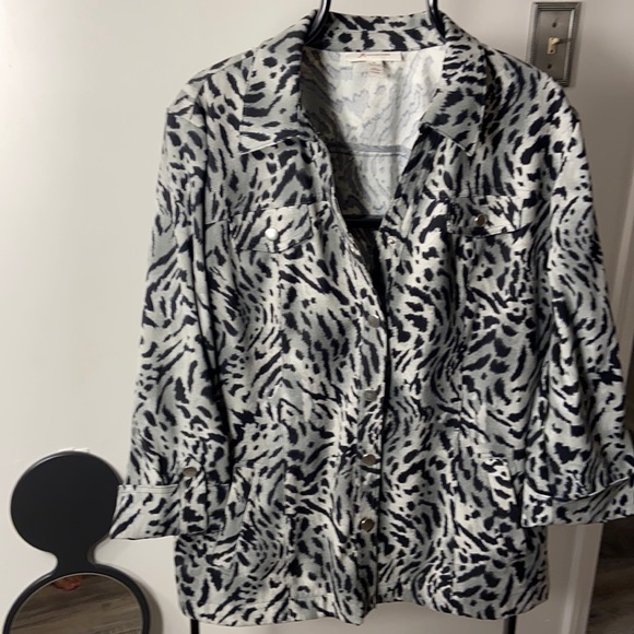JM Collection | Jackets & Coats | Jm Collection Animal Print Jacket ...